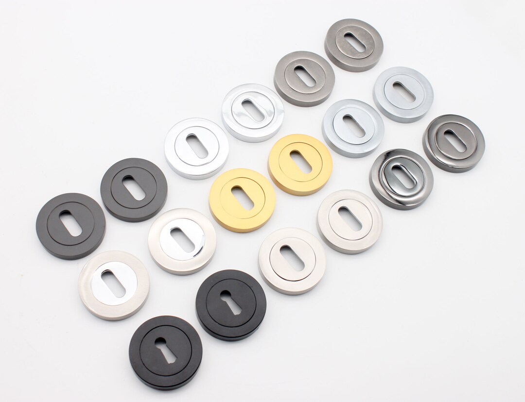 Standard Oval Profile Escutcheons Key Hole Plates Cylinder Door Lock ...