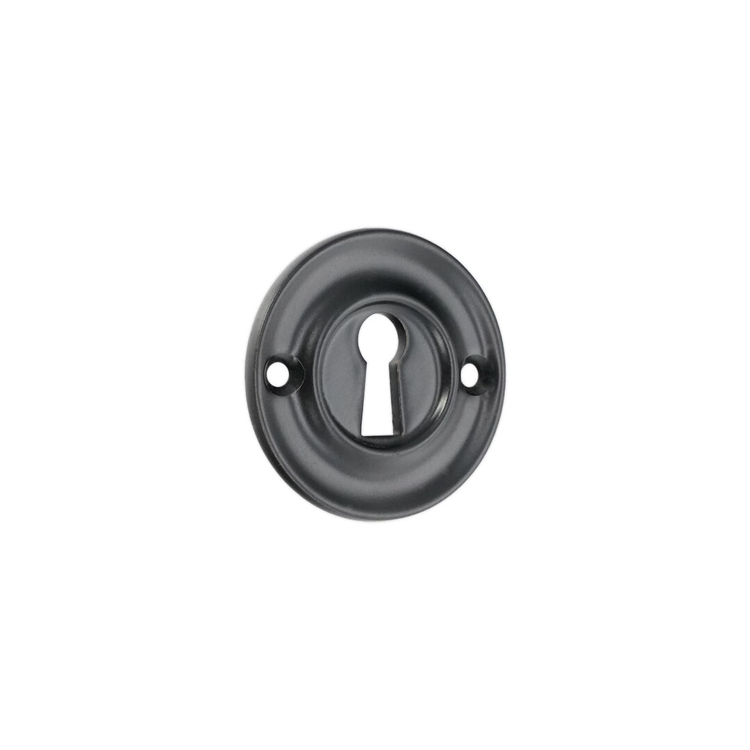 Matt Black Slimline Standard Profile Keyhole Lock Cover Plate ...