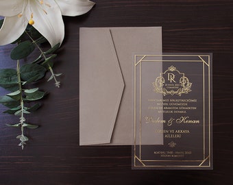 Transparent Wedding Invitation - Etsy