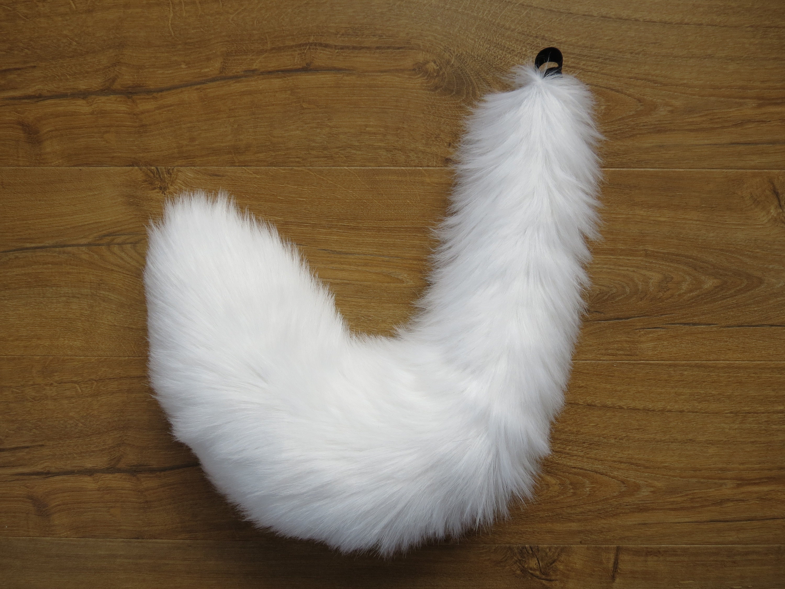 White / Black Medium Sized Furry Fursuit Tail for Partials/ - Etsy