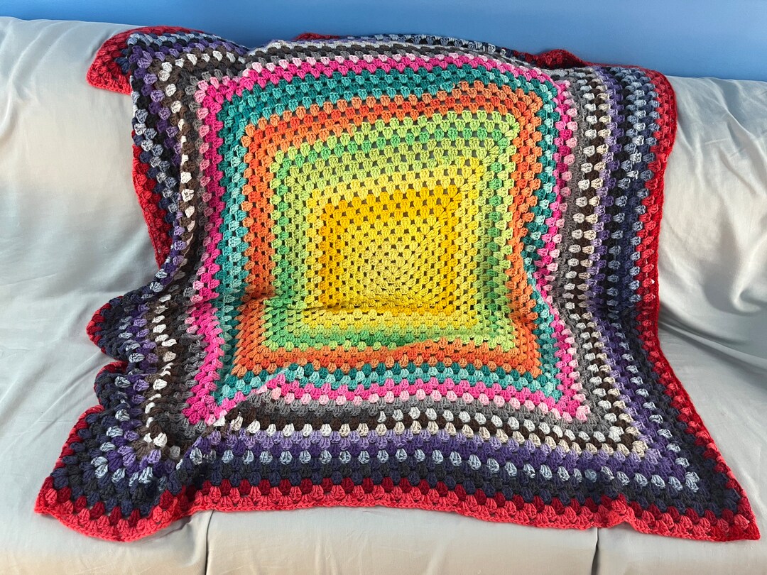 Multi Color Afghan - Etsy