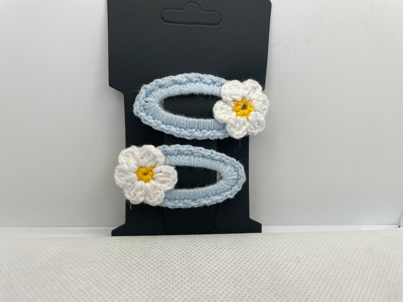 Handmade Crochet Daisy Snap on Hair Clips Pair of Two Hair - Etsy