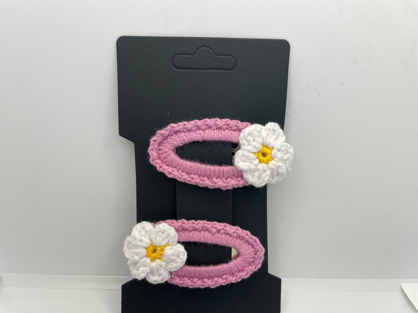 Handmade Crochet Daisy Snap on Hair Clips Pair of Two Hair - Etsy