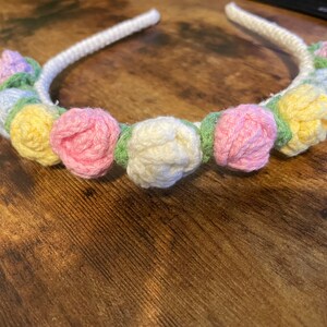 Colorful Rose Crown Crochet Crown Colorful Crown for Your Kid Handmade ...