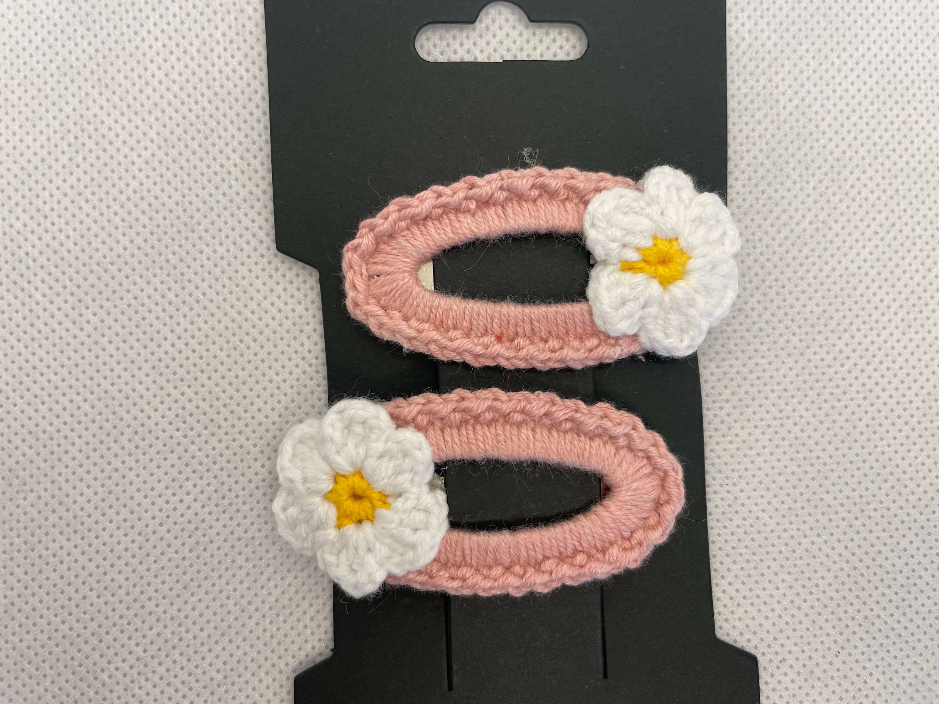 Handmade Crochet Daisy Snap Hair Clips | Pair of 2 | Hair Accessories ...
