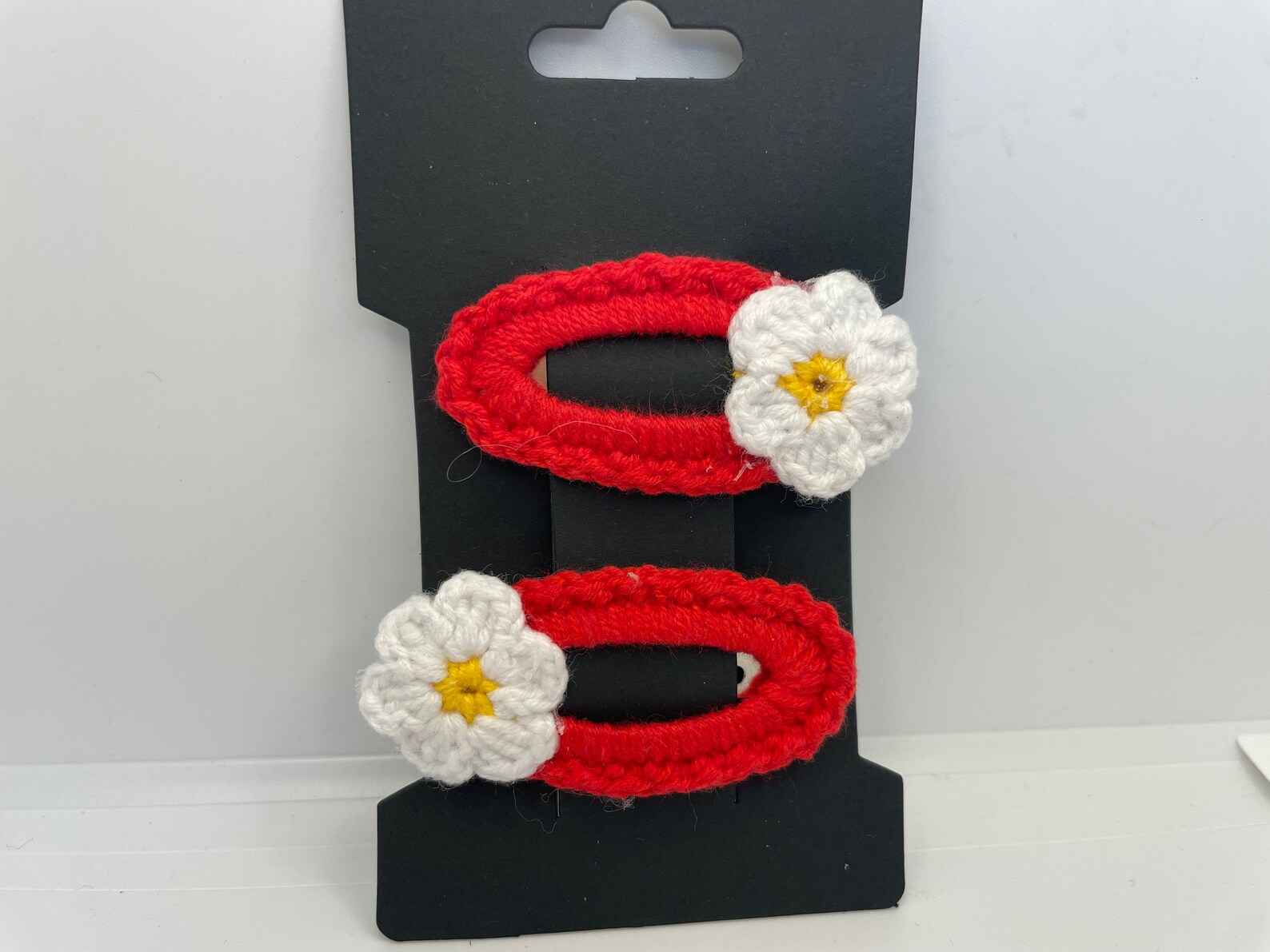 Handmade Crochet Daisy Snap on Hair Clips Pair of Two Hair - Etsy