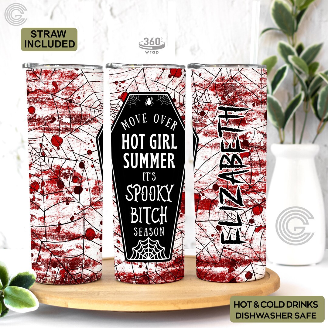 Halloween Tumbler Spooky Season Cup Custom Blood Drops Horror - Etsy