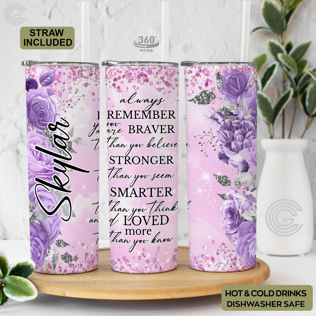 Personalized Daily Affirmations Tumbler for Her Custom Positive ...