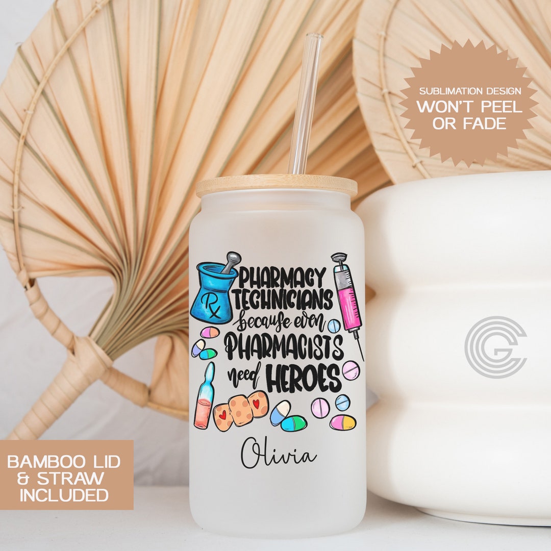 Pharmacy Technician Gift, Pharmacy Technicians Personalized Ice Coffee ...