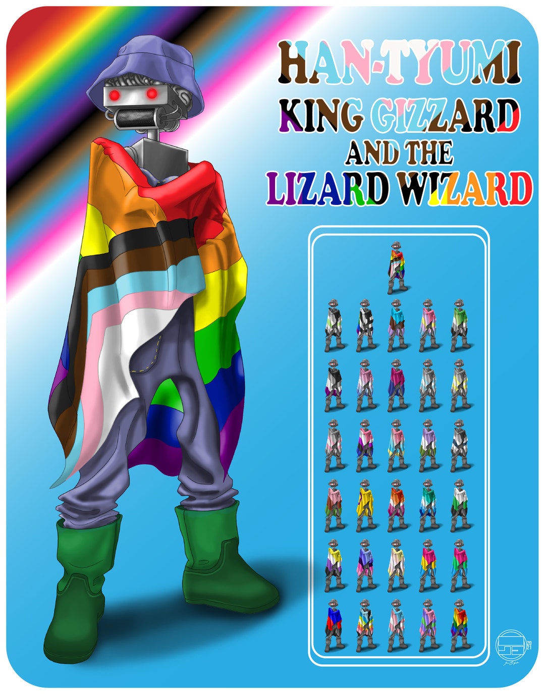 Han-tyumi 1-10 | Pride Celebration Poster | King Gizzard and the Lizard ...