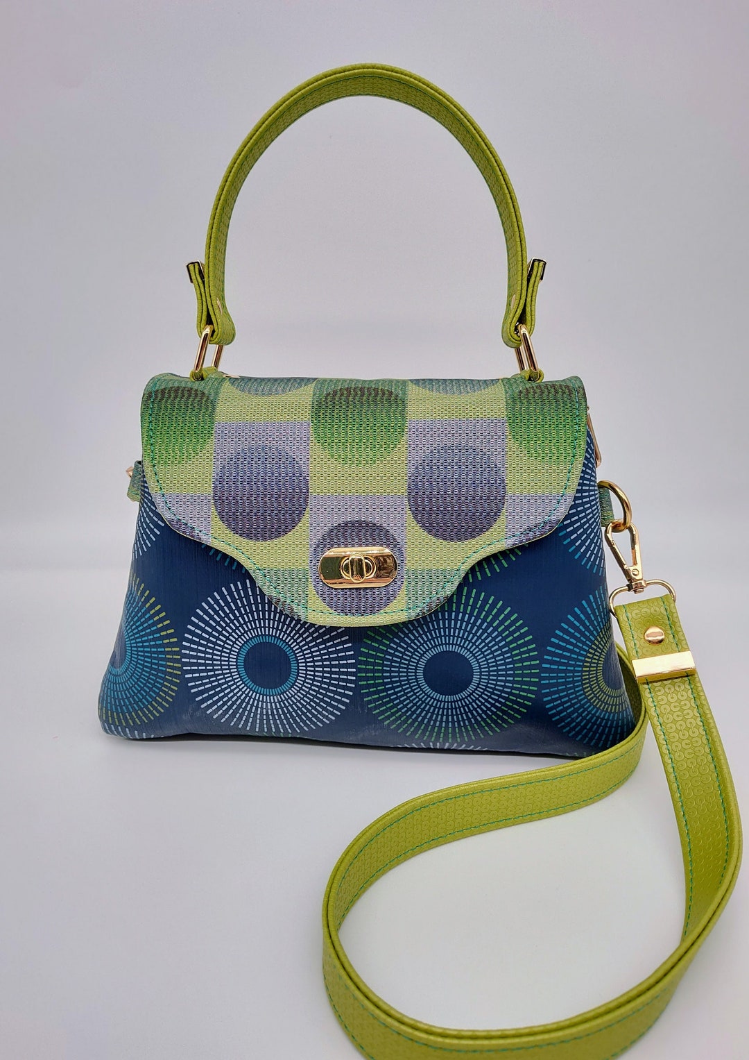 Faux Leather Crossbody Bag: Designer Print Envelope Purse - Etsy