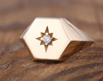 Diamond Star Setting Ring - Etsy