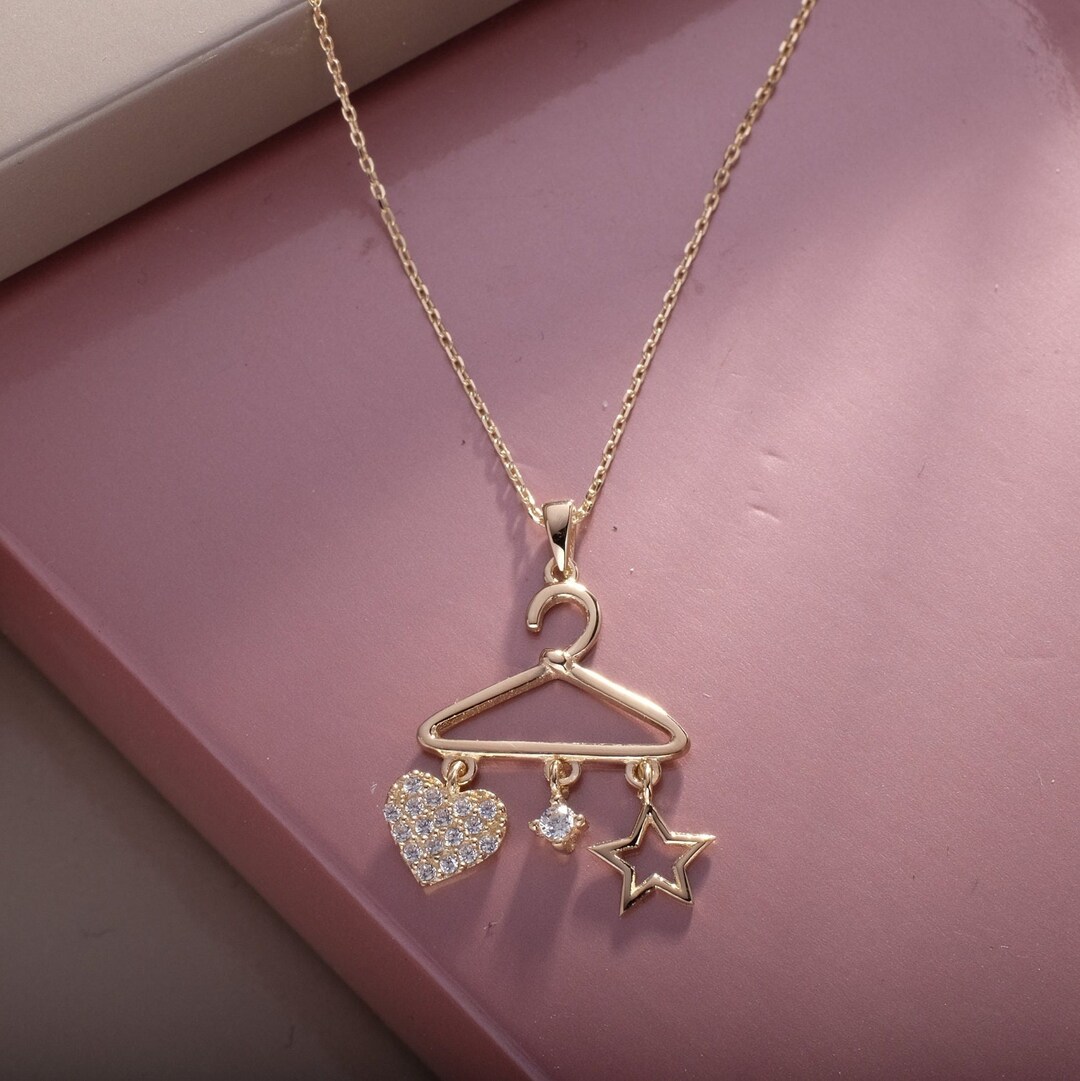 Hanger Necklace 14k Gold Pro-choice Jewelry Clothes Hanger - Etsy