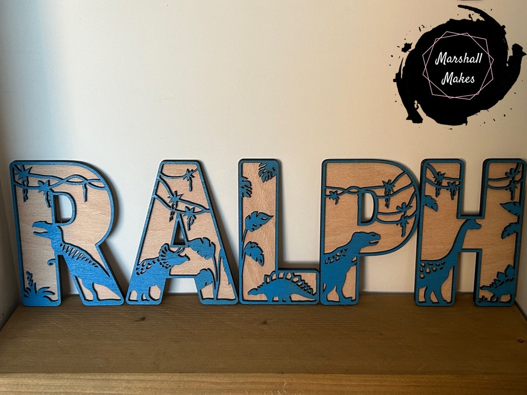 Dinosaur Letters, Nursery Name Sign, Dinosaur Name Sign, Personalised ...