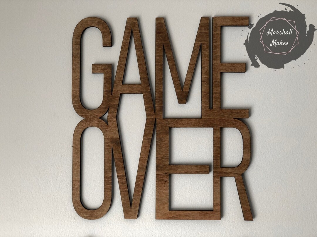 Game Over Wall Art, X Box, Nintendo, Playstation - Etsy UK