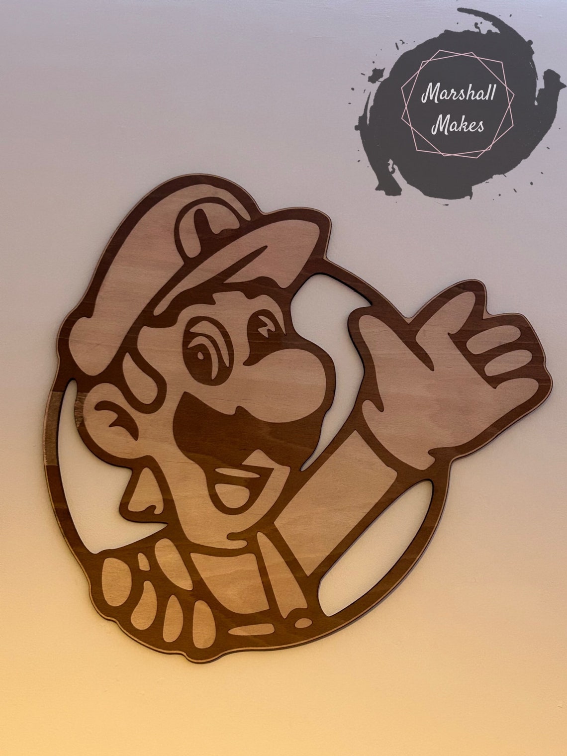 Wooden Super Mario Head, Mario, Luigi, Toad, Yoshi, Gaming Bedroom ...