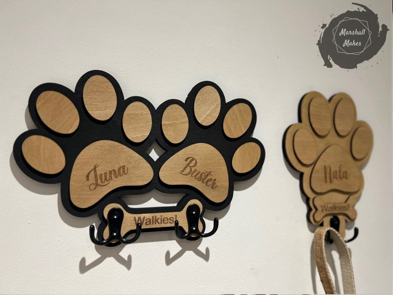 Personalised Dog Lead Hanger/ Hook Custom Dog Lead Holder - Etsy UK