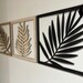 Leaf Wall Decoration, Set of 3 Leaf Wooden Wall Decor, Wall Hanging ...