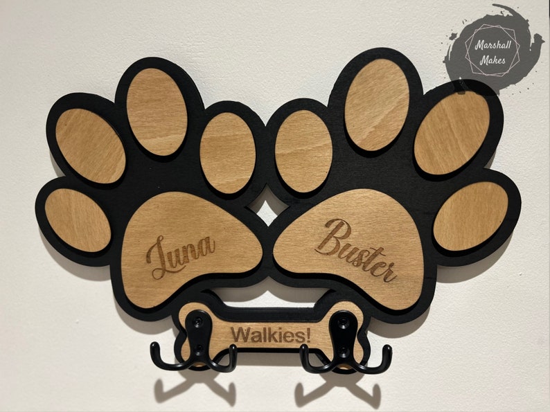 Personalised Dog Lead Hanger/ Hook Custom Dog Lead Holder - Etsy UK