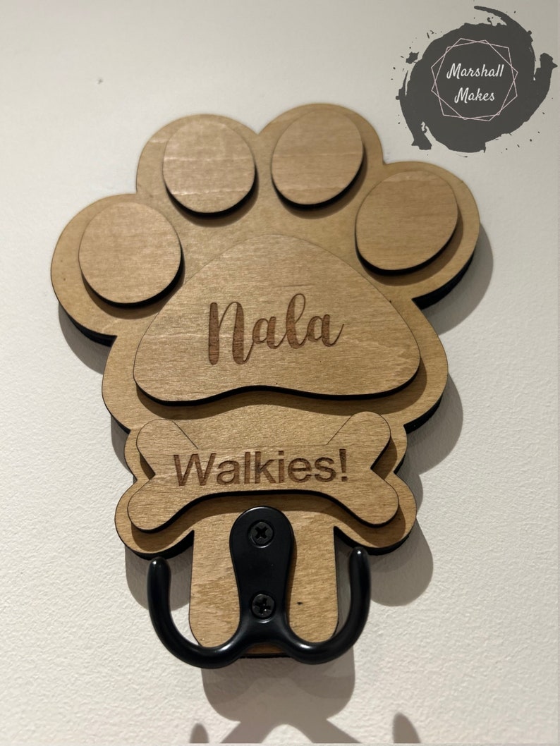 Personalised Dog Lead Hanger/ Hook Custom Dog Lead Holder - Etsy UK