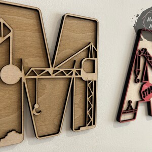 Construction Wall Sign, Personalised Wall Sign, Name Sign, Construction ...