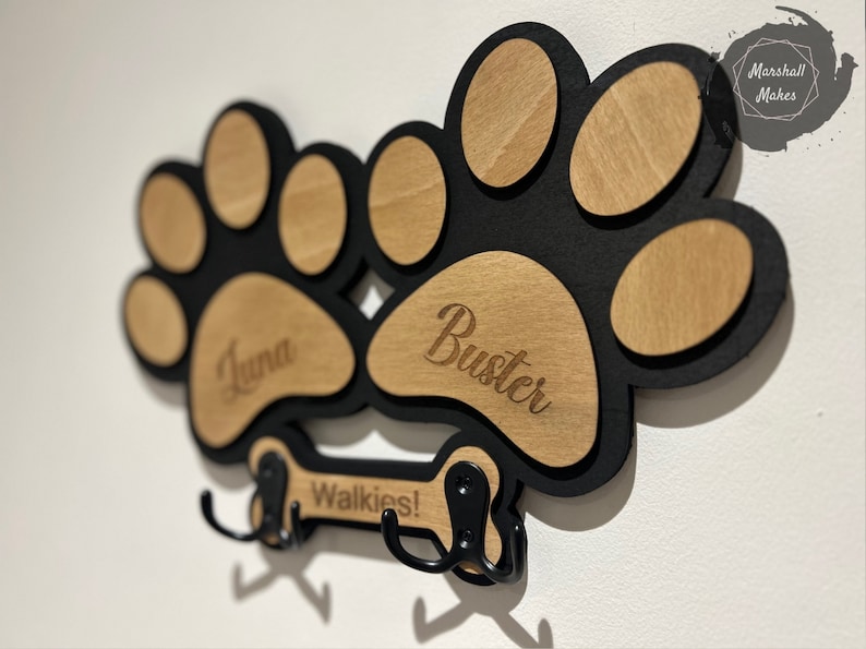 Personalised Dog Lead Hanger/ Hook Custom Dog Lead Holder - Etsy UK