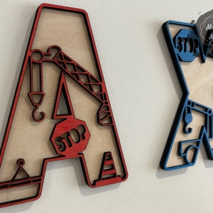 Construction Wall Sign, Personalised Wall Sign, Name Sign, Construction ...