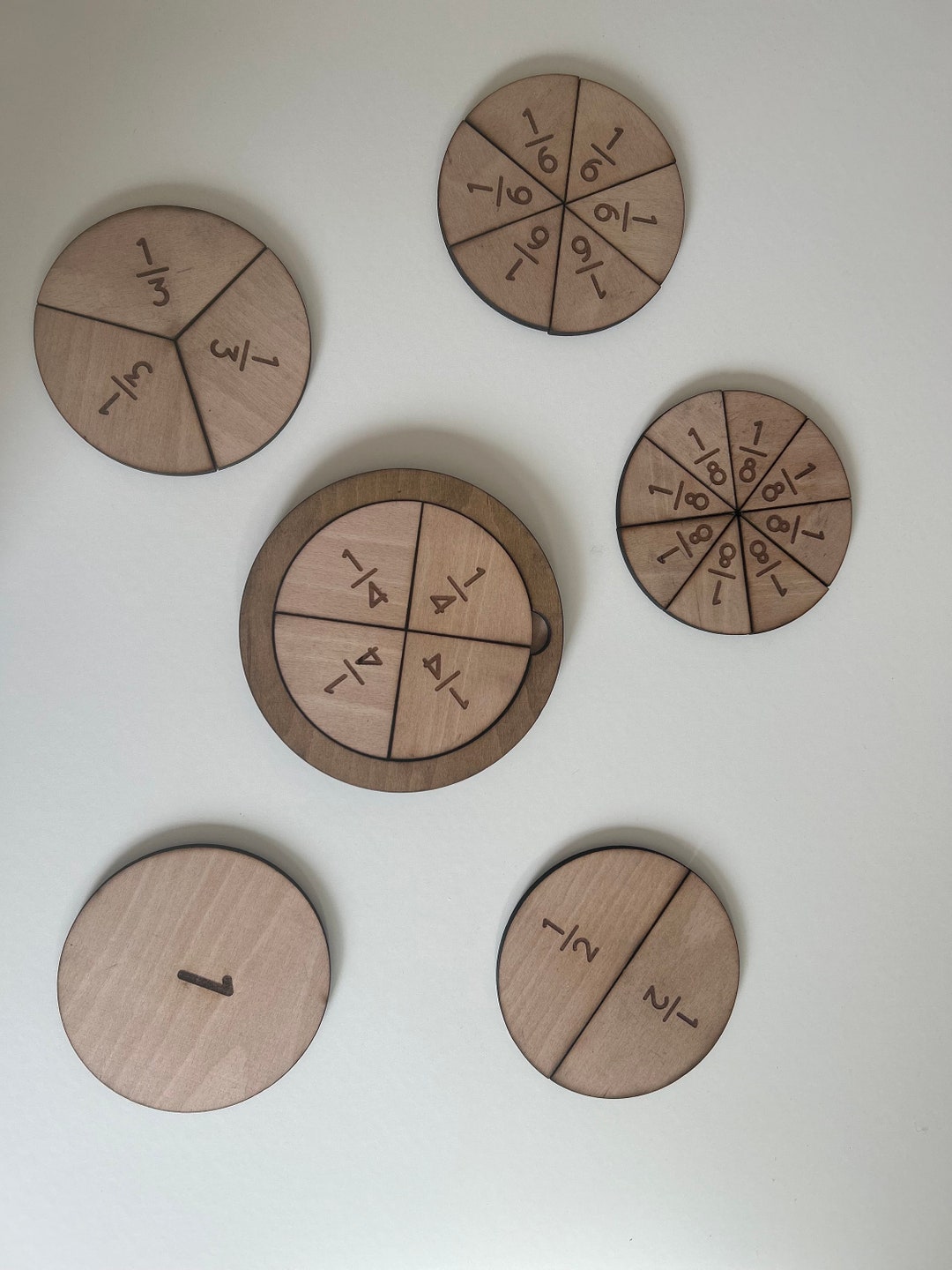 Montessori Inspired Fractional Discs, Understanding Fractions, Fraction ...