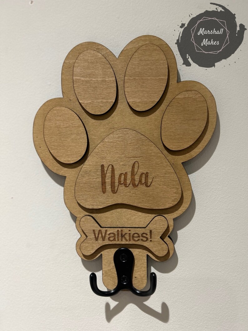 Personalised Dog Lead Hanger/ Hook Custom Dog Lead Holder - Etsy UK