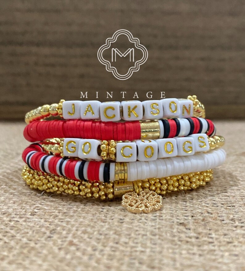 Spirit Game Day Bracelet Stack of 5 With Premium Quality Gold - Etsy