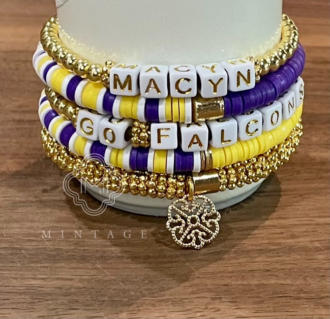 Spirit Game Day Bracelet Stack of 5 With Premium Quality Gold - Etsy