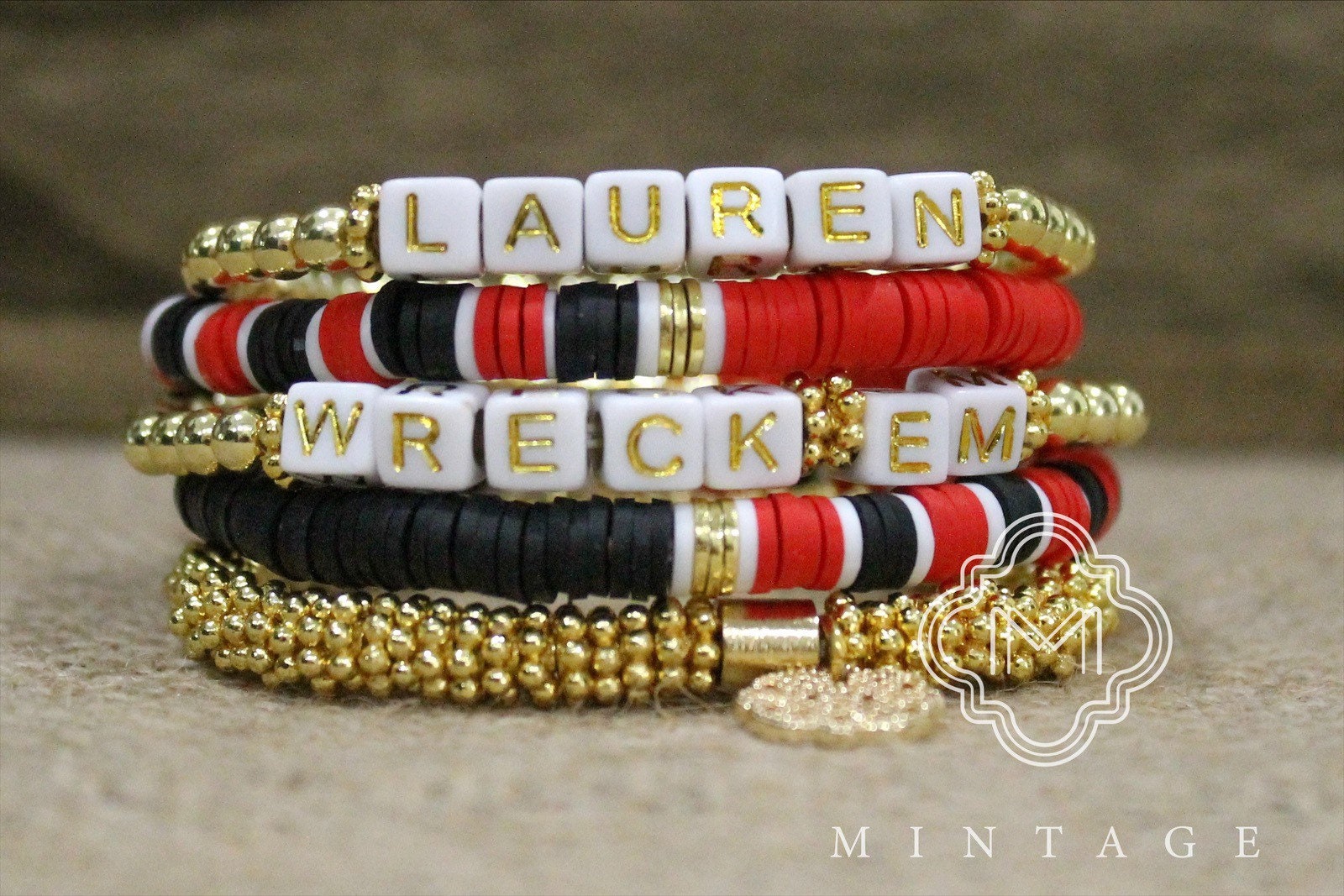 Spirit Game Day Bracelet Stack of 5 With Premium Quality Gold - Etsy