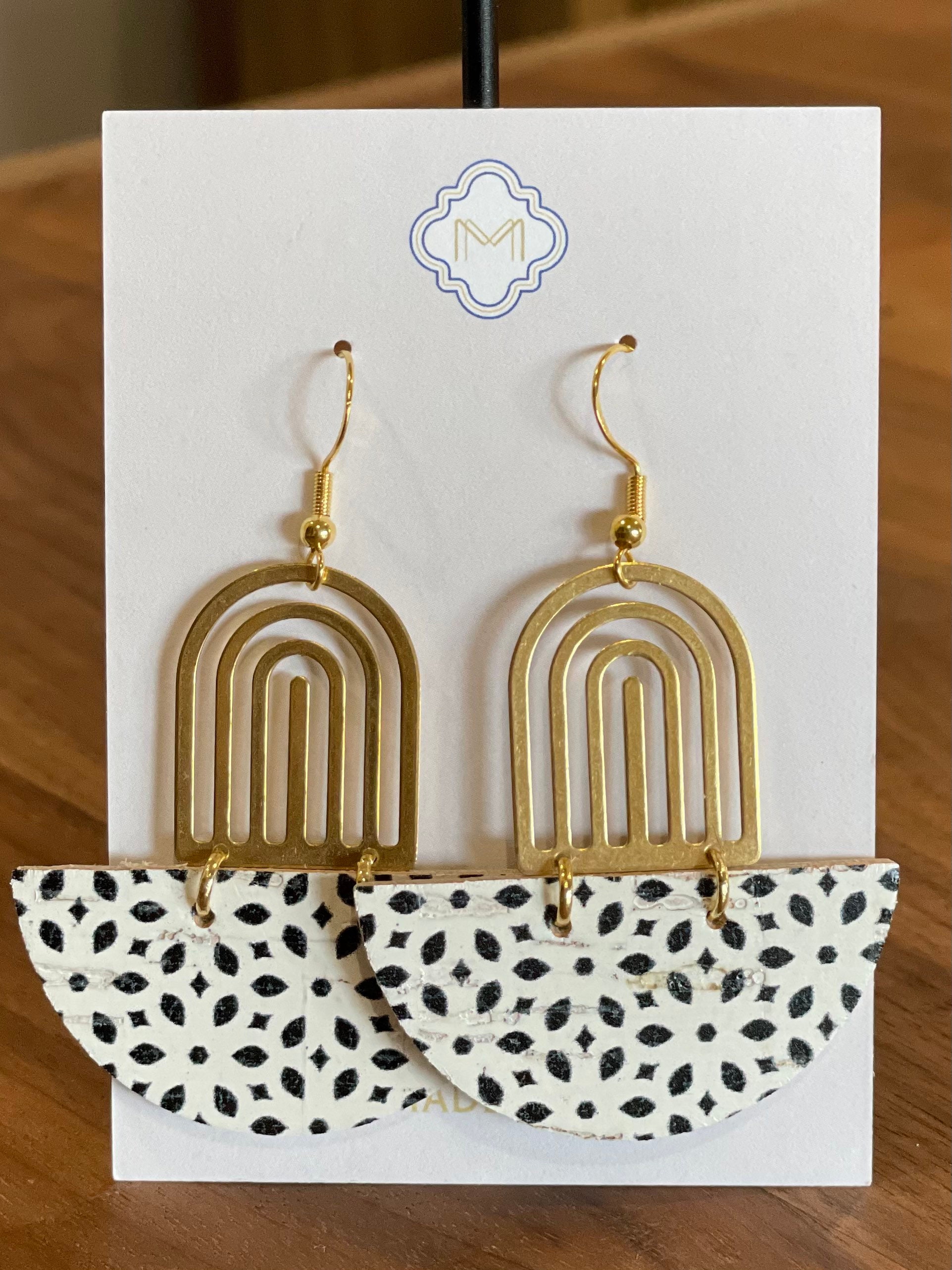 The Cheyenne Collection the Candi Leather & Brass Dangles - Etsy