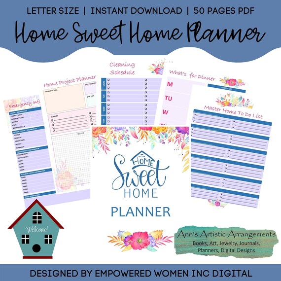 Home Sweet Home Planner Home Organization Planner Home - Etsy