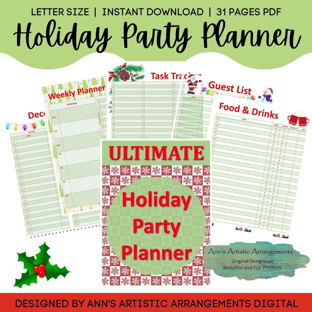 Ultimate Holiday Party Planner Christmas Party Planner - Etsy