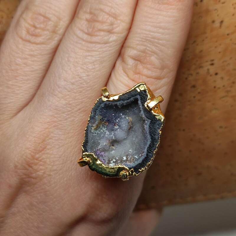 Geode Ring - Etsy