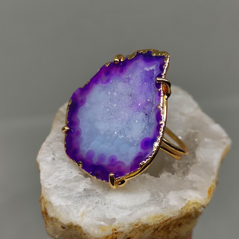 Geode Ring - Etsy