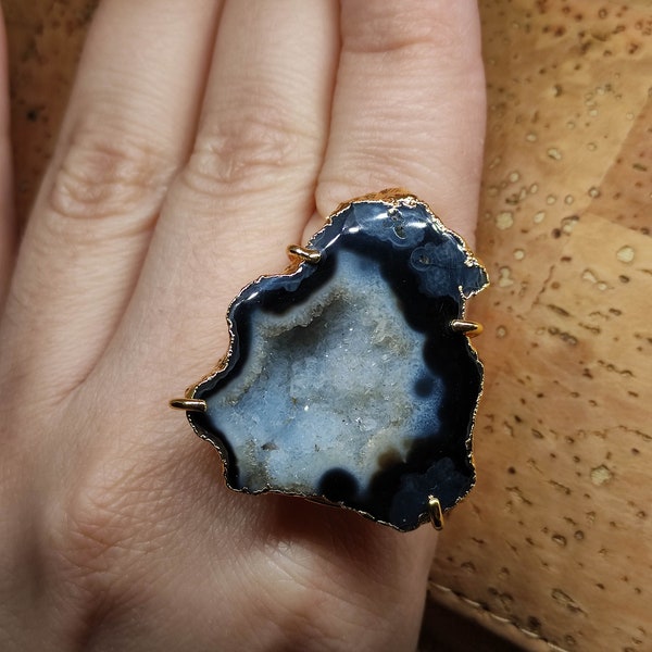 Geode Ring - Etsy