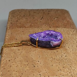 Geode Pendant Necklace,raw Crystal Necklace,druzy Necklace,unique ...