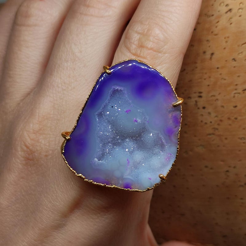 Geode Ring - Etsy