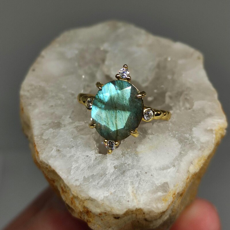 Labradorite Ring - Etsy