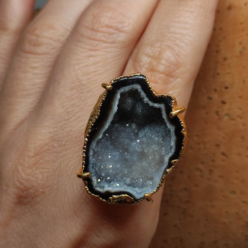 Geode Ring - Etsy