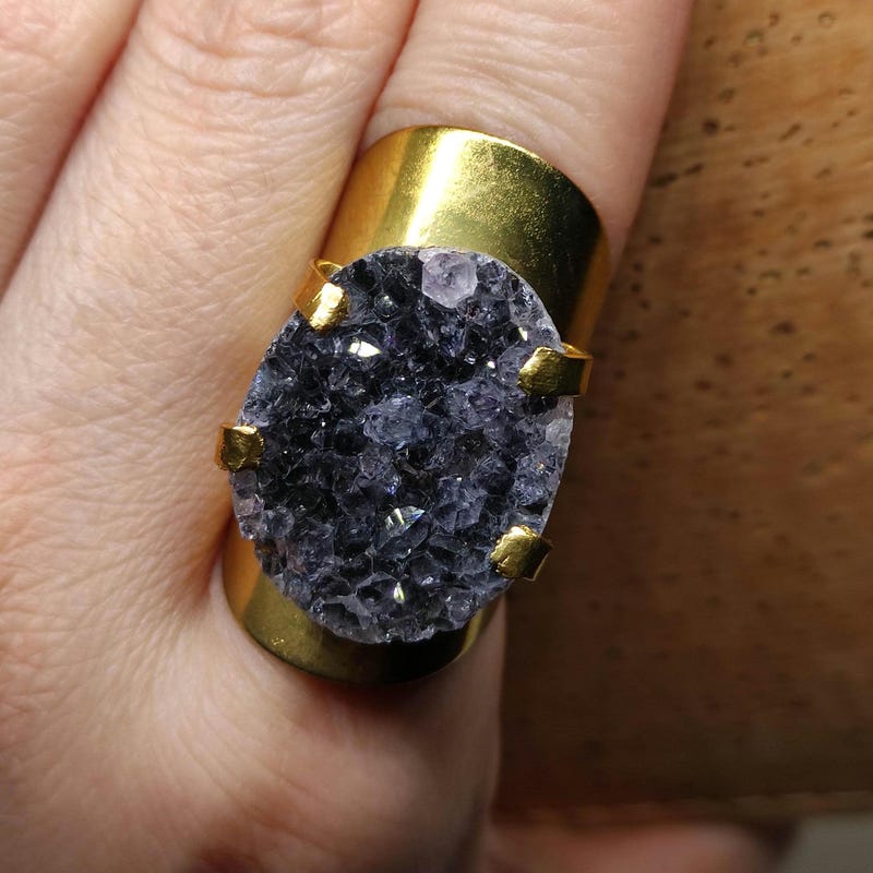 Raw Crystal Ring - Etsy