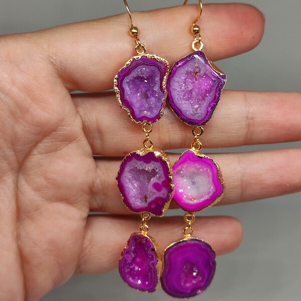 Geode Earrings - Etsy