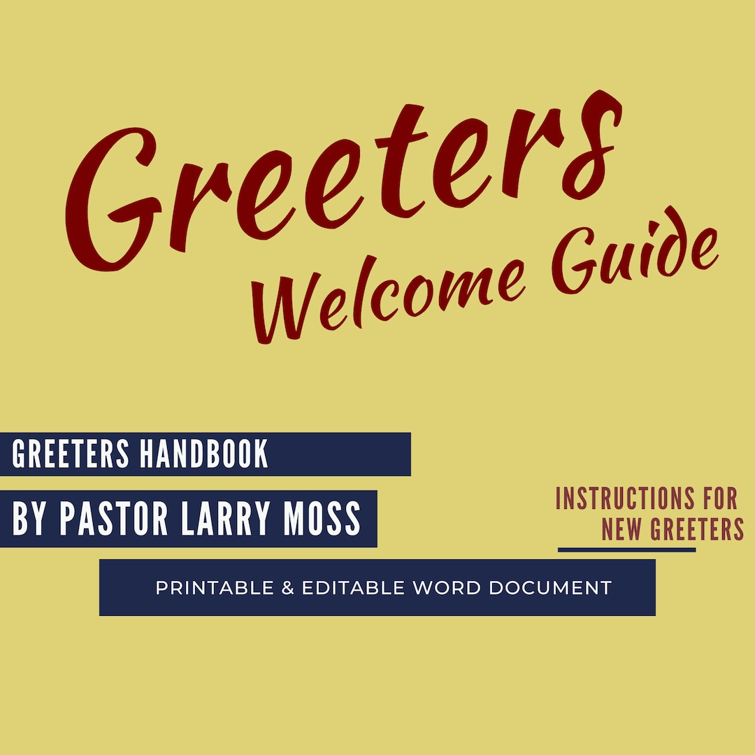 Greeter's Handbook | Digital Material for Pastors, Ministers, and ...