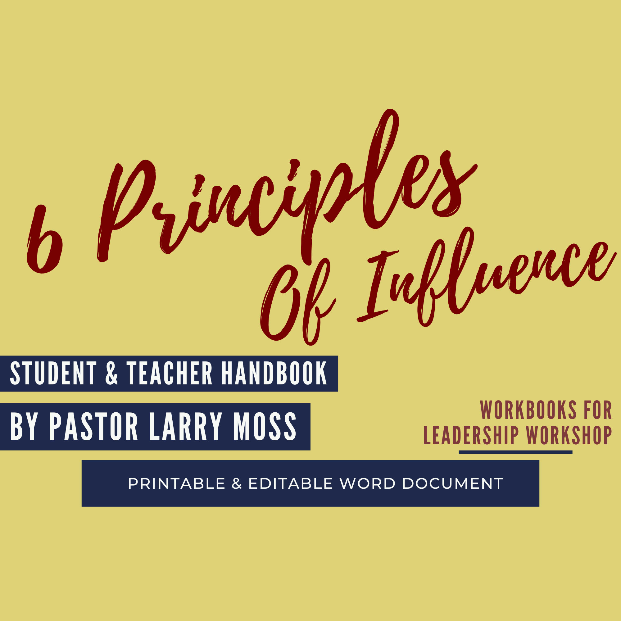 6 Principles of Influence | Digital Workshop Lessons for Pastors ...