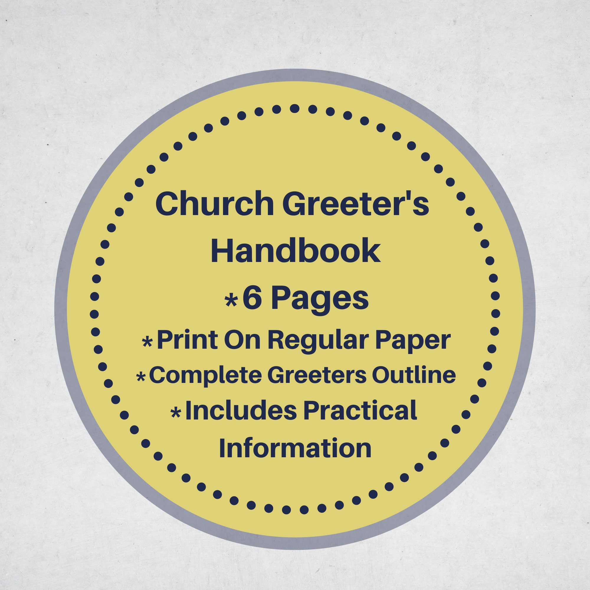 Greeter's Handbook | Digital Material for Pastors, Ministers, and ...