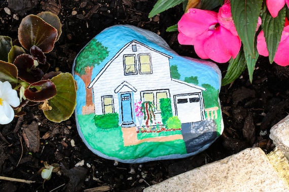 Hand Painted Rock Cottages