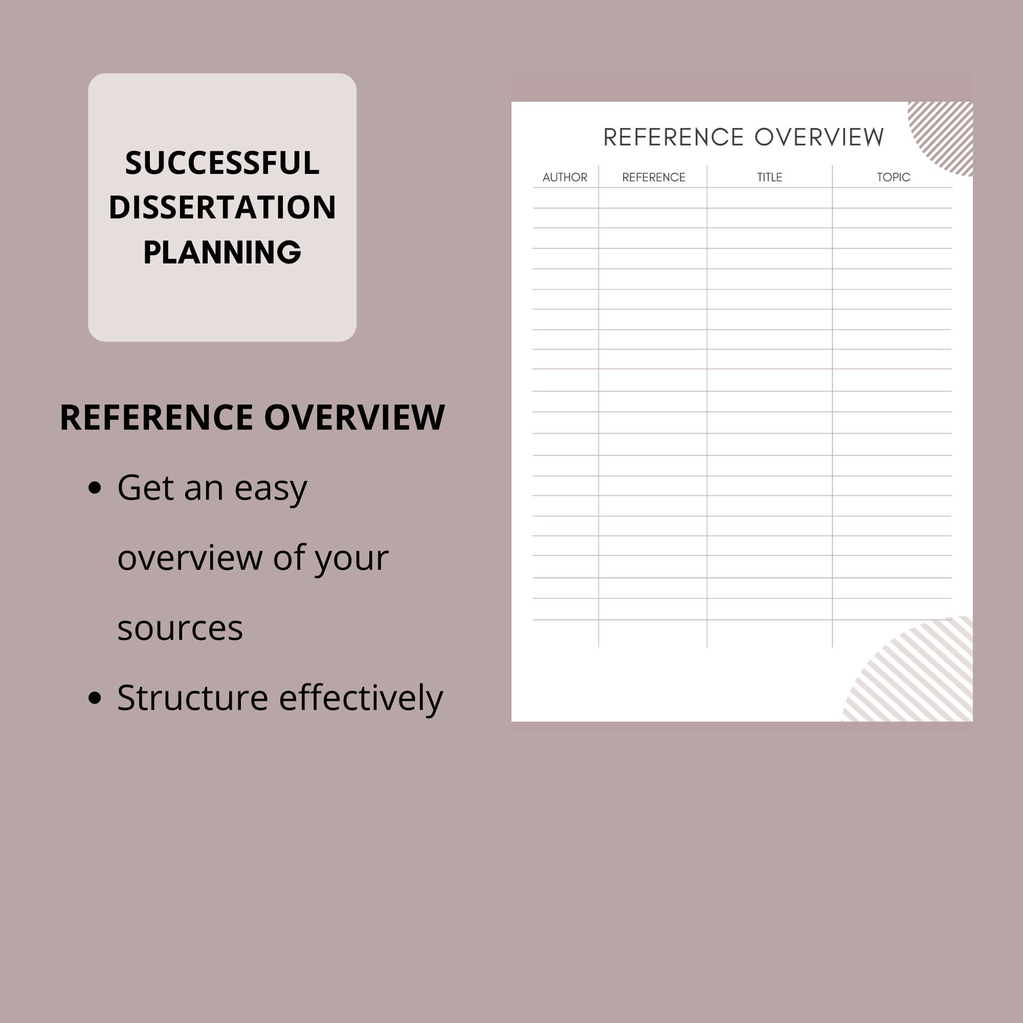 Dissertation/thesis/study Planner Digitally Fillable and - Etsy