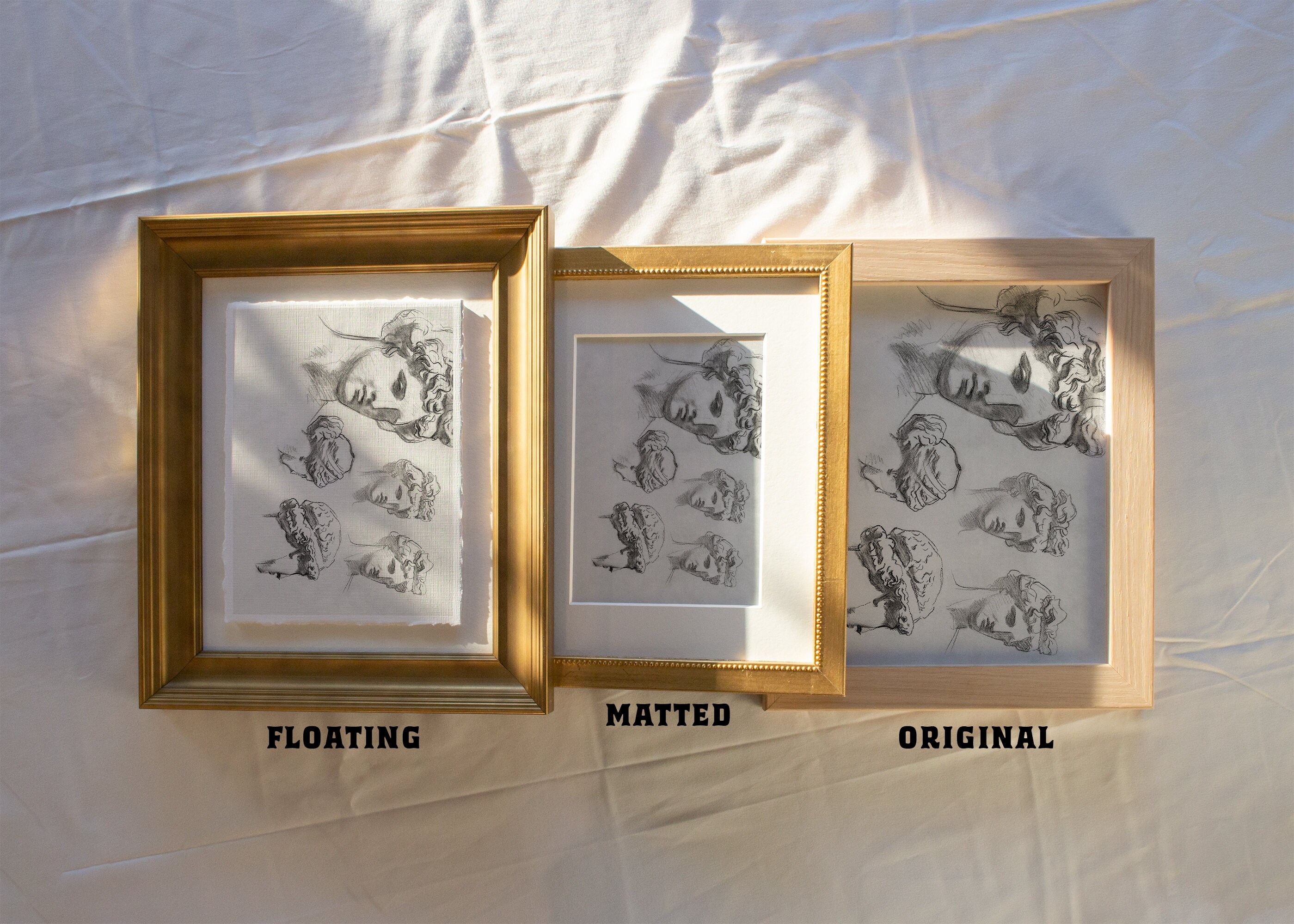 Vintage Study Sketches Vintage Art Prints Framed Antique - Etsy